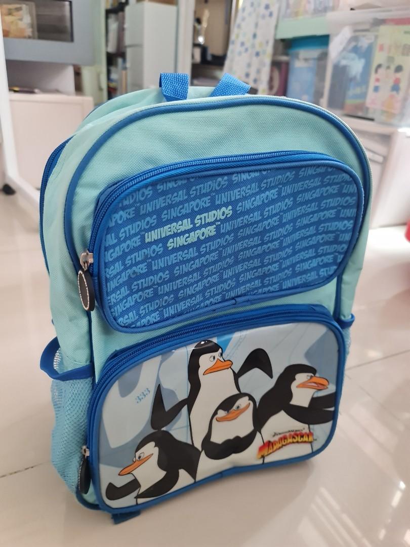 Madagascar Universal studios Singapore uss school bag backpack, Hobbies ...