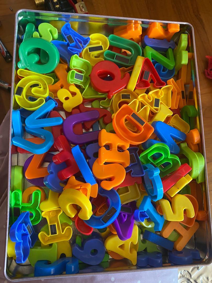 Magnetic alphabet and numbers, Babies & Kids, Infant Playtime on Carousell