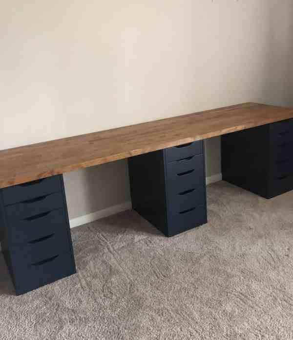 Mahogany table top and alex drawers,computer desk, Furniture & Home ...