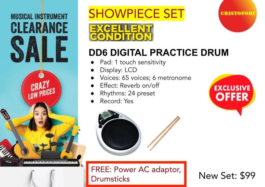 MEDELI Digital Practice Drum (Showpiece Display used set) DD6, Hobbies ...