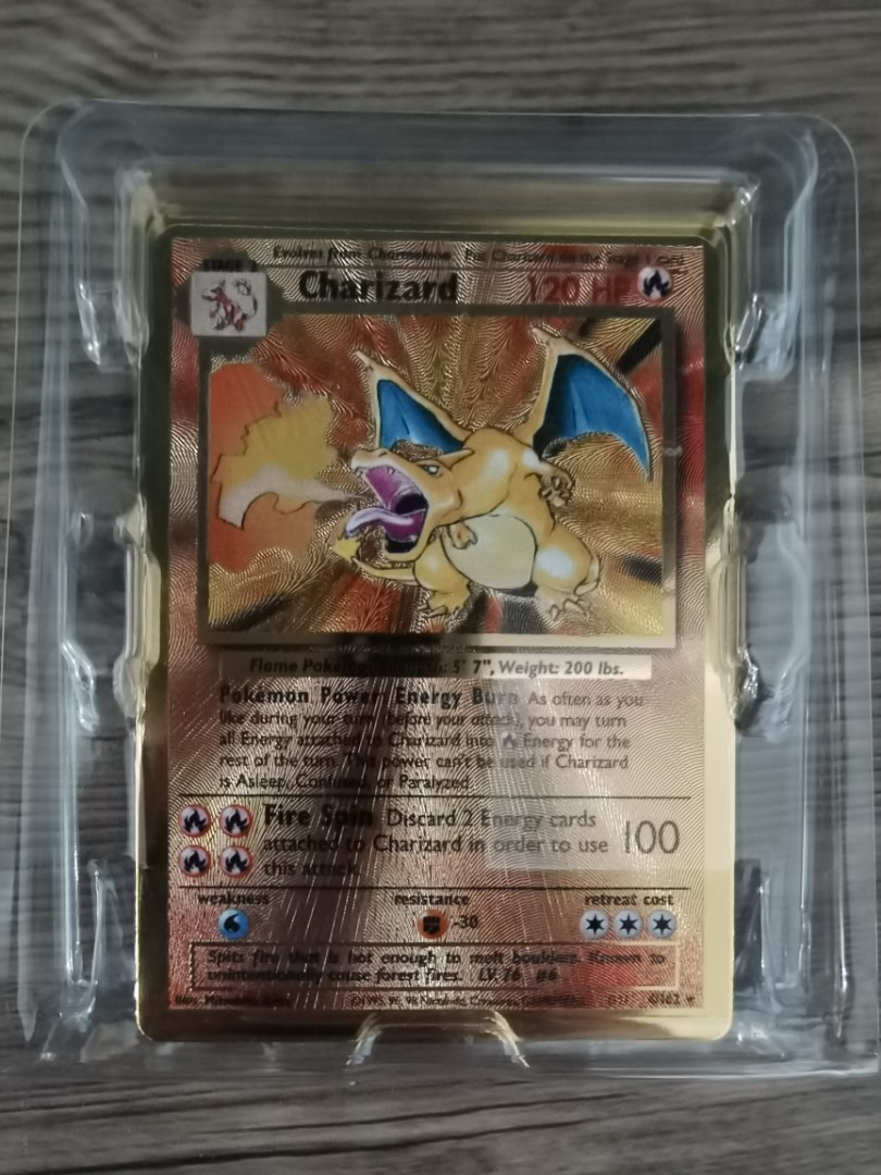 Metal Base Set Charizard, Hobbies & Toys, Toys & Games on Carousell