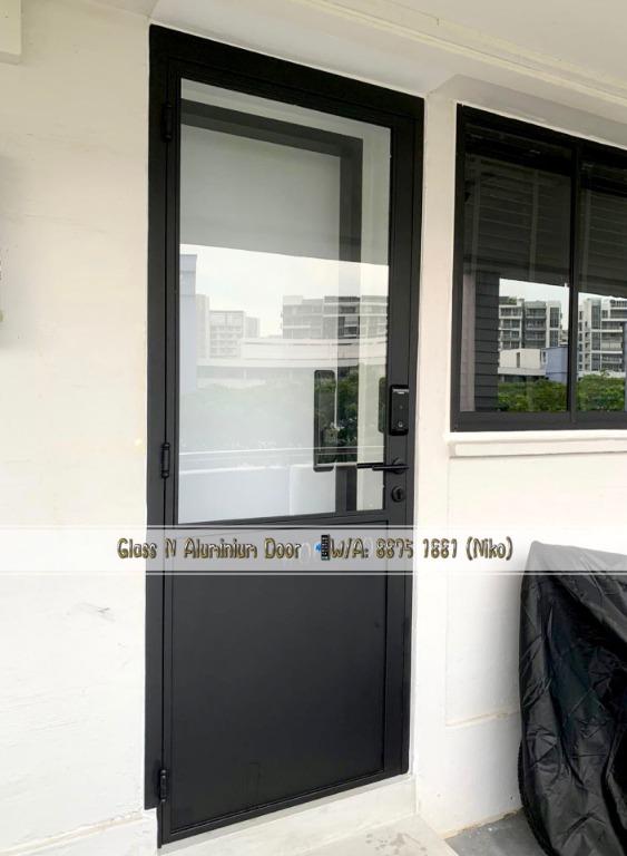 Mild Steel Tempered Glass Metal Gate #HDB #BTO #Condo #Landed, Home ...