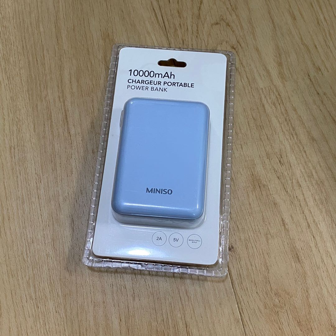Miniso Powerbank Power Bank 10000mAh, Mobile Phones & Gadgets, Mobile ...