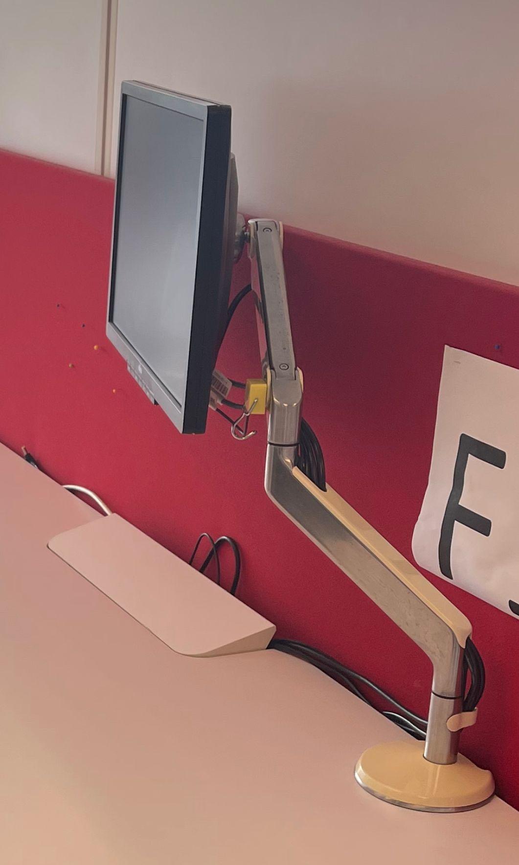 SALE Humanscale Arm mount clamp + Mounted Monitor Screens Fujitsu ...