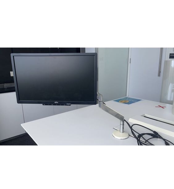 SALE Humanscale Arm mount clamp + Mounted Monitor Screens Fujitsu ...