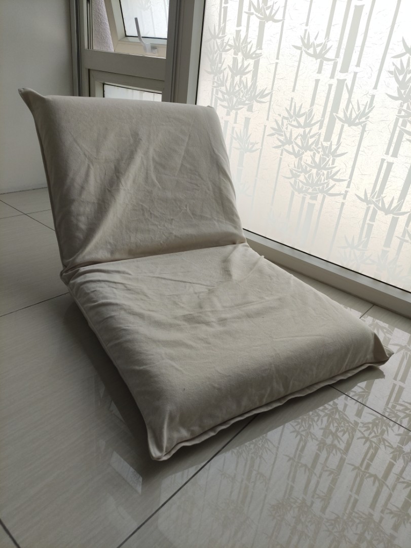 MUJI Legless Chair (Large) w/ 2 Covers (Ecru from MUJI, Navy tailored ...