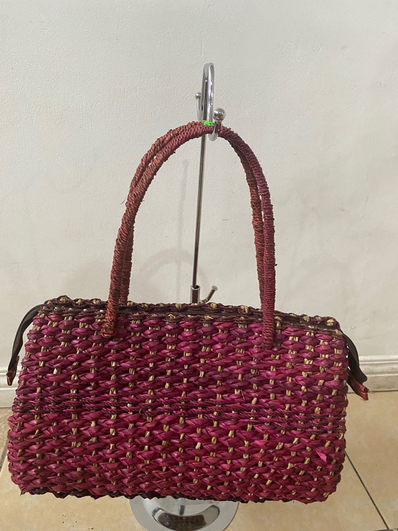 Native Pandan Beach Speedy Boston Bag in Maroon, Women's Fashion, Bags ...
