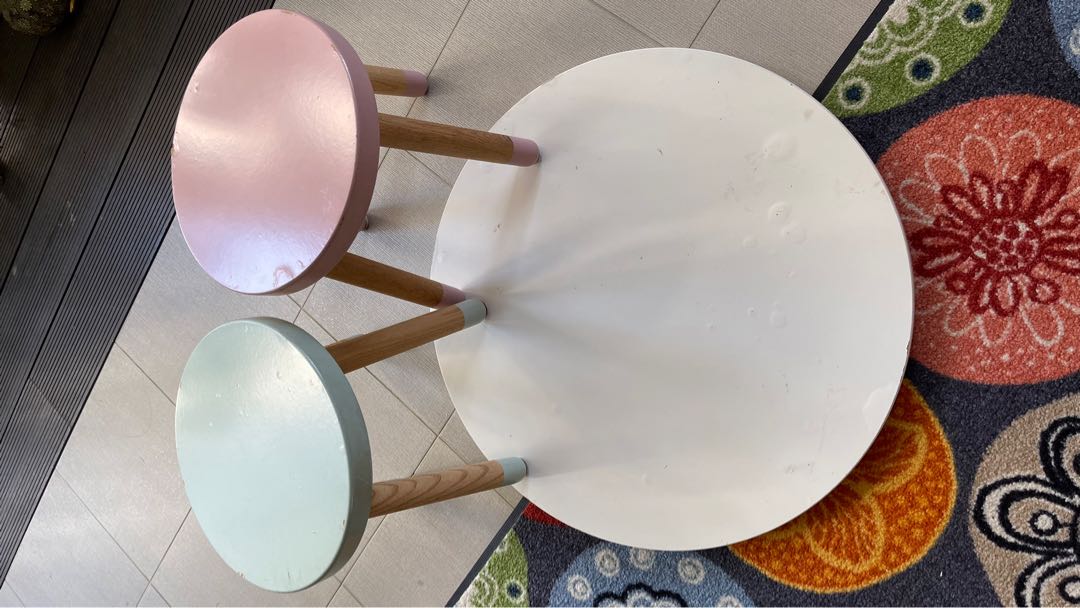 Original FLEXA table and stools set, Babies & Kids, Baby Nursery & Kids ...