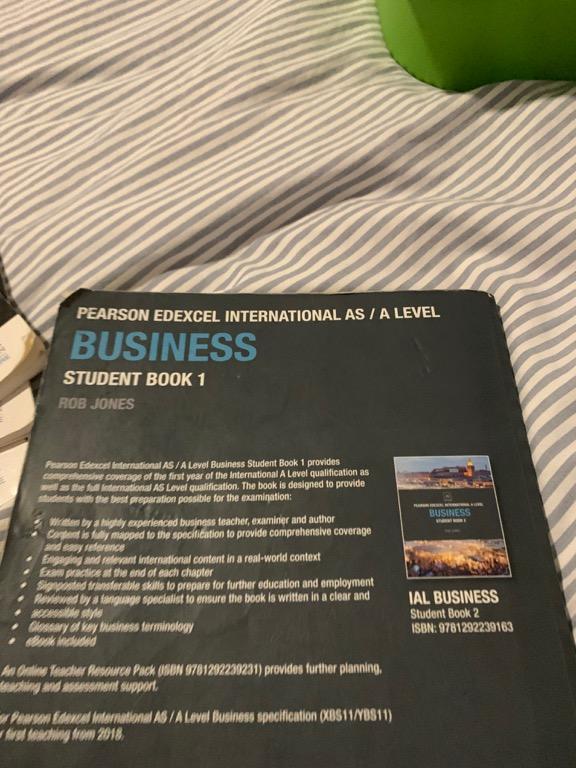 Pearson Edexcel International AS/ALevel Business Student Book 1 ...