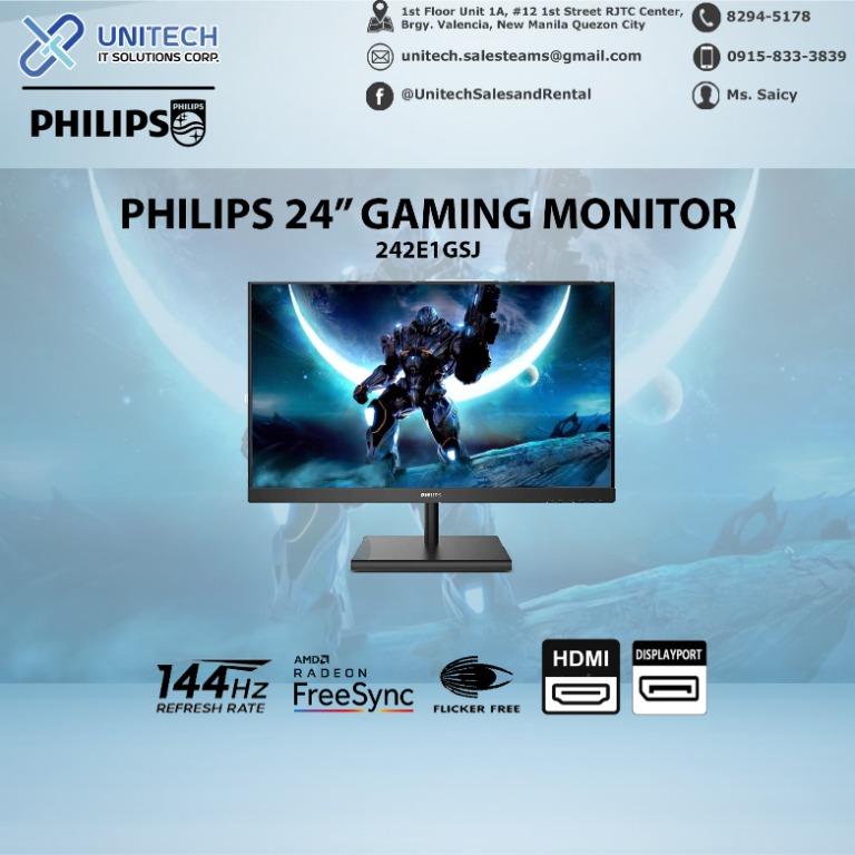 PHILIPS 24" 242E1GSJ/71 144HZ GAMING MONITOR, Computers & Tech, Parts ...