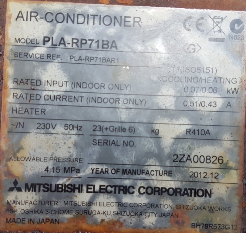 PLA-RP71BA Mitsubishi cassette ceiling aircon PCB set, fully working ...