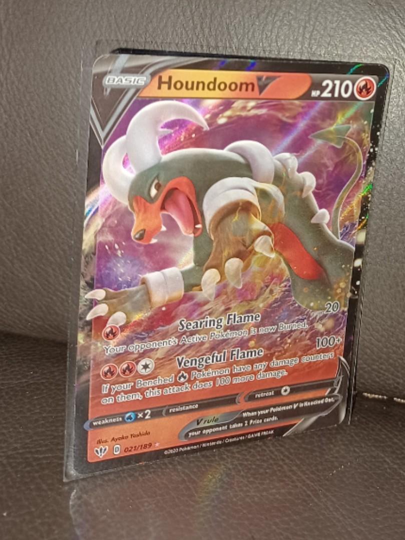 Pokemon Card Houndoom V, Hobbies & Toys, Toys & Games on Carousell
