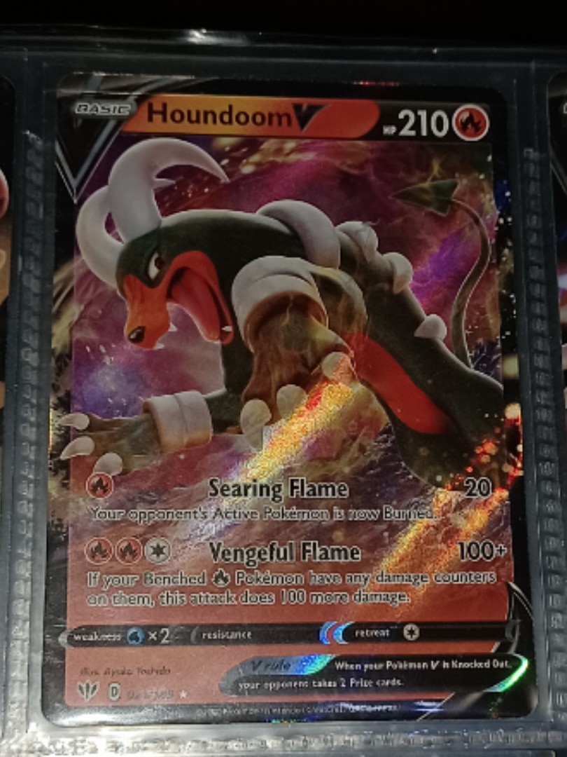 Pokemon Card Houndoom V, Hobbies & Toys, Toys & Games on Carousell