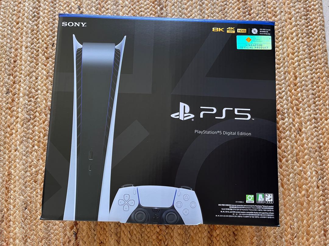 PS5 digital edition - Singapore version with 2 controllers, Video ...
