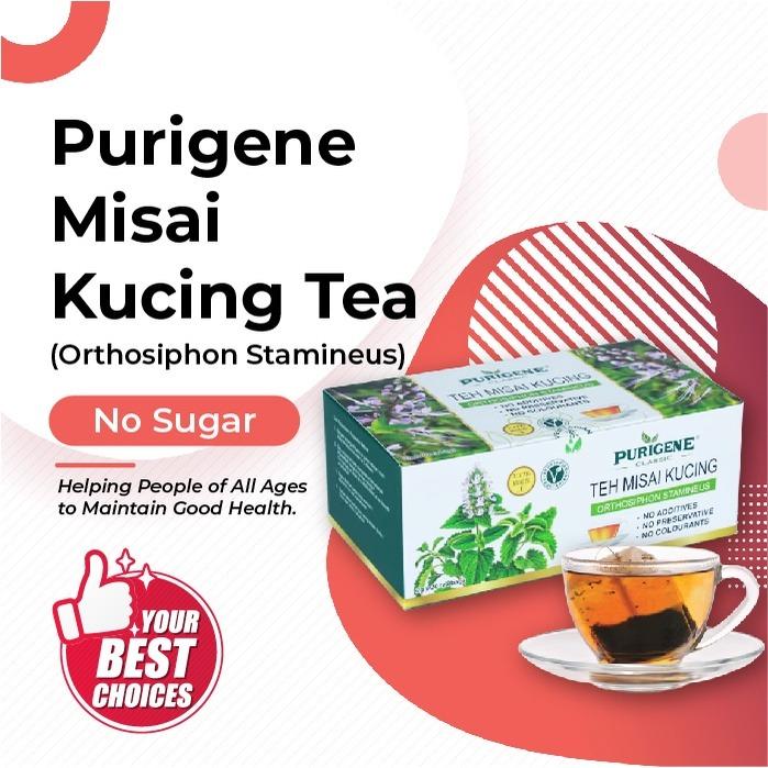 Purigene Misai Kucing Tea 2gx 20 Sachets, Health & Nutrition, Health ...
