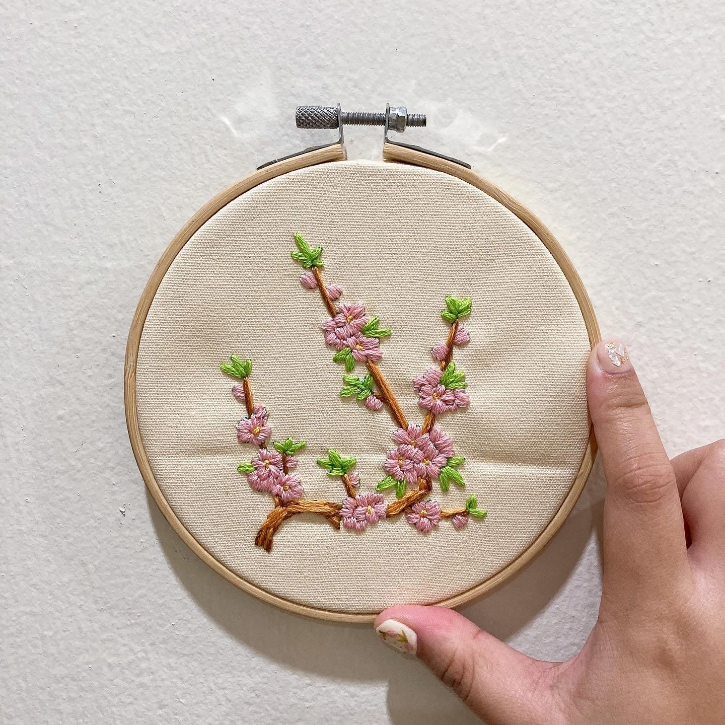 Sakura Tree Branch Embroidery, Hobbies & Toys, Stationery & Craft ...