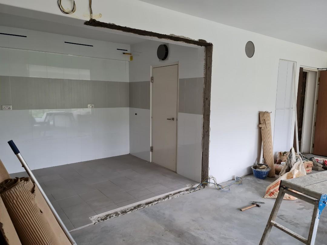 Whole house plastering Wall Smoothen HDB Plaster Skim Coat finishing ...