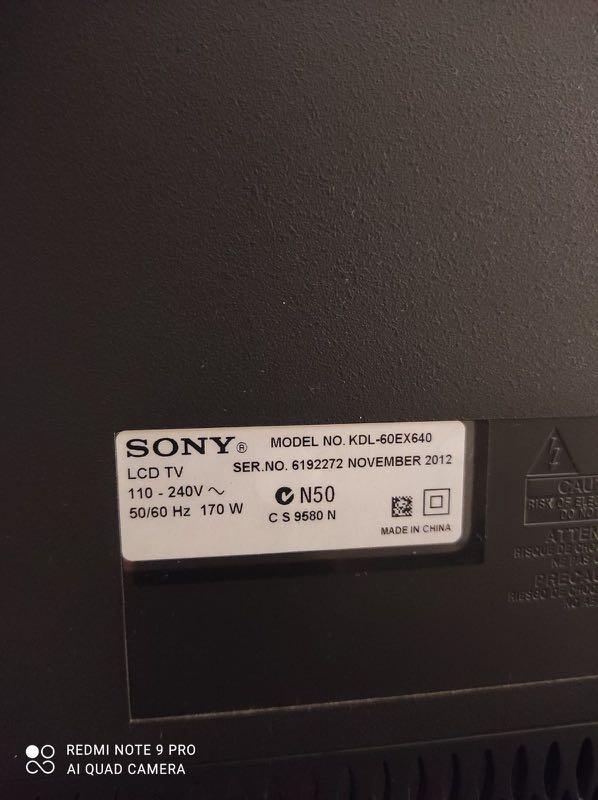 Sony Bravia TV 60”, TV & Home Appliances, TV & Entertainment, TV on ...