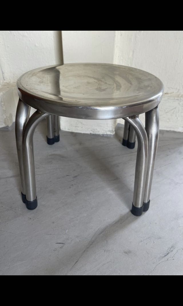 Stainless steel low Stool, Furniture & Home Living, Furniture, Chairs ...