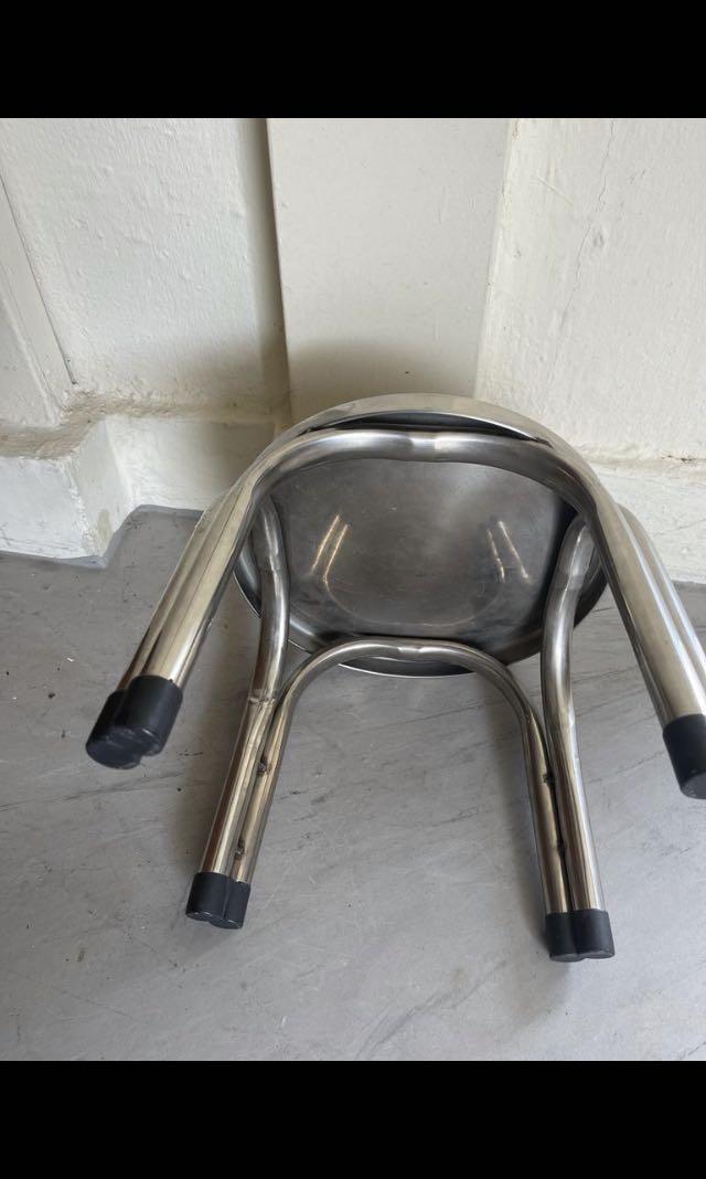 Stainless steel low Stool, Furniture & Home Living, Furniture, Chairs ...