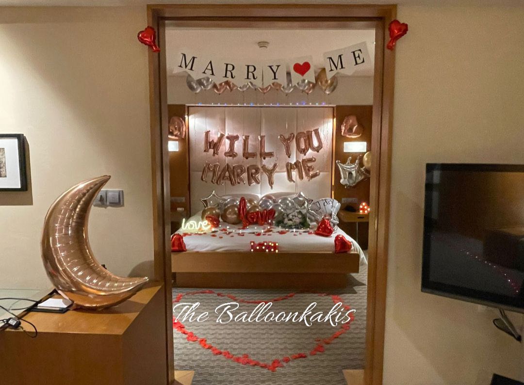 Suprise Proposal decorations venue setup , Hobbies & Toys, Stationery ...