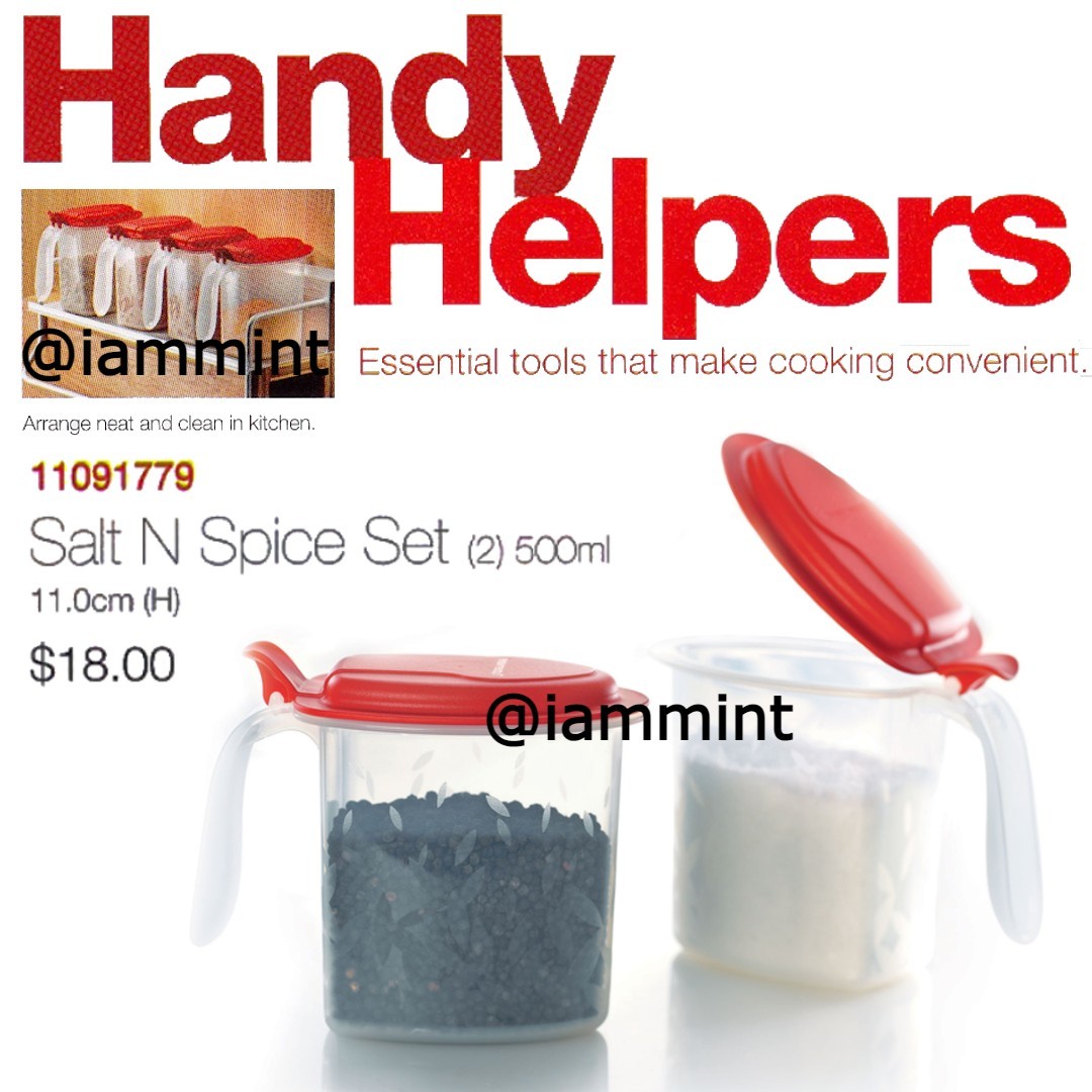 Tupperware 500 ml Salt and Spice Flip Top Cap Oval Container with ...