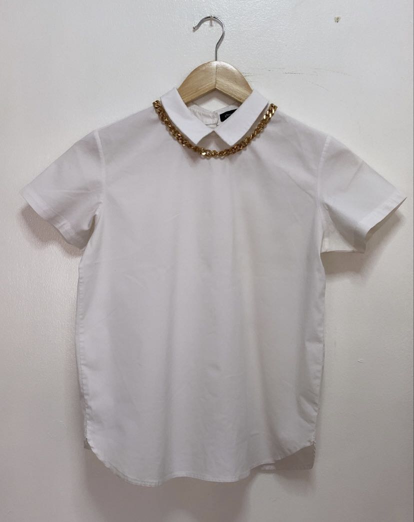 White Inner Blouse (Korean Inspired Outfit), Women's Fashion, Tops ...