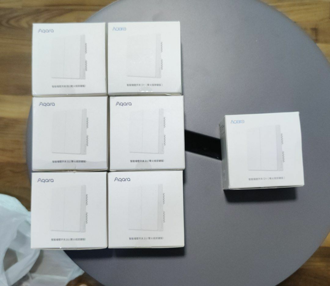 Xiaomi Aqara D1 2 gang smart switches (neutral x6, non neutral x1 ...