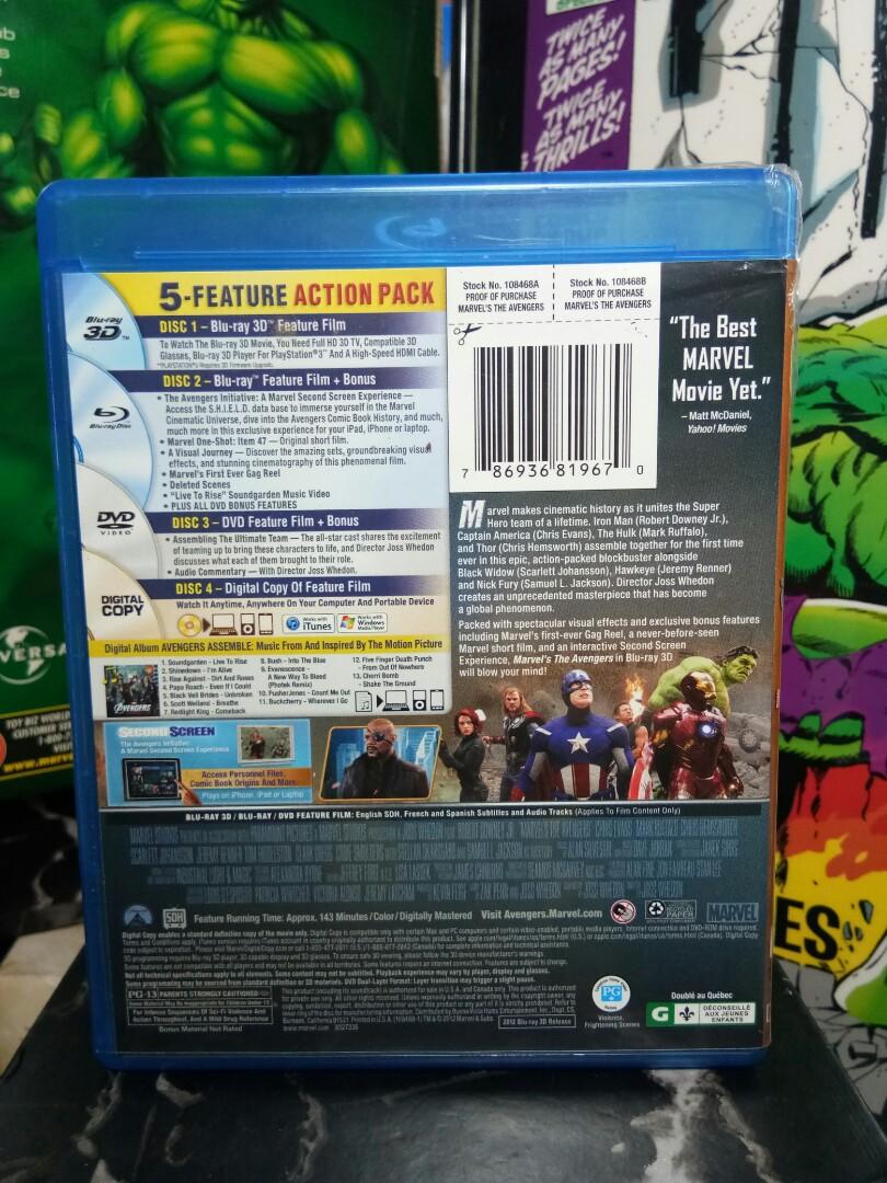 4-Disc Combo Pack Marvel's Avengers Target Exclusive Bluray Blu-Ray 4 ...