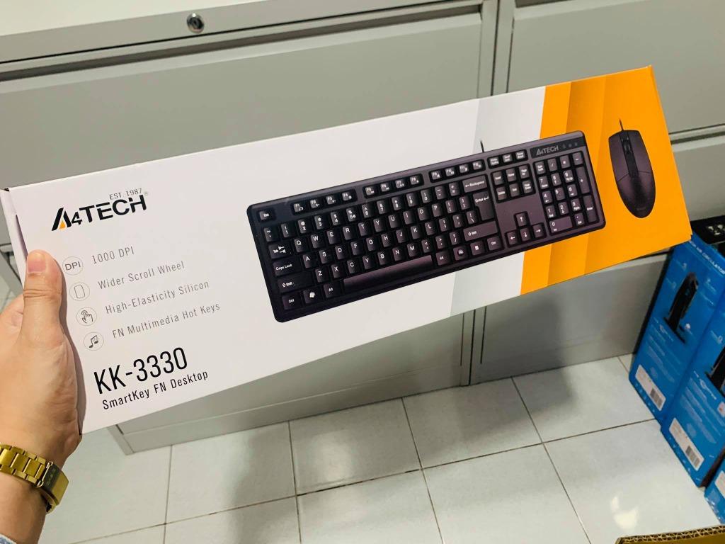 A4Tech KK-3330 Keyboard and Mouse Combo Black USB, Computers & Tech ...