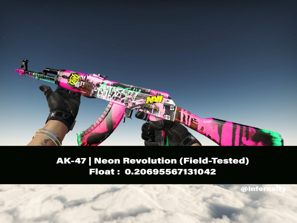 AK-47 Neon Revolution FT CSGO SKINS KNIVES, Video Gaming, Gaming ...
