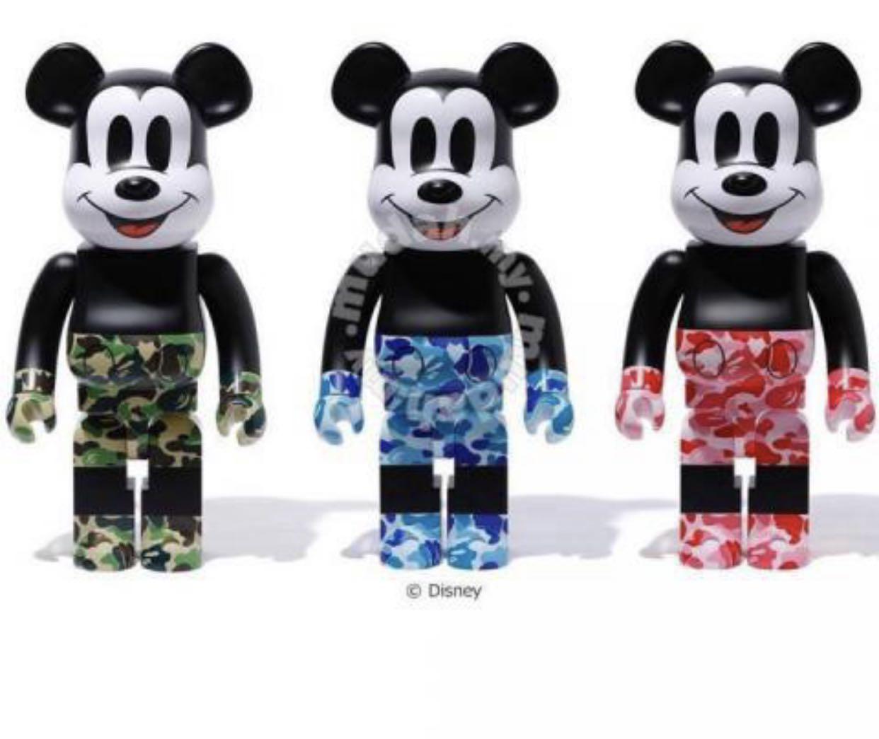 Bape Mickey Mouse 1000% Bearbrick, Hobbies & Toys, Toys & Games on ...