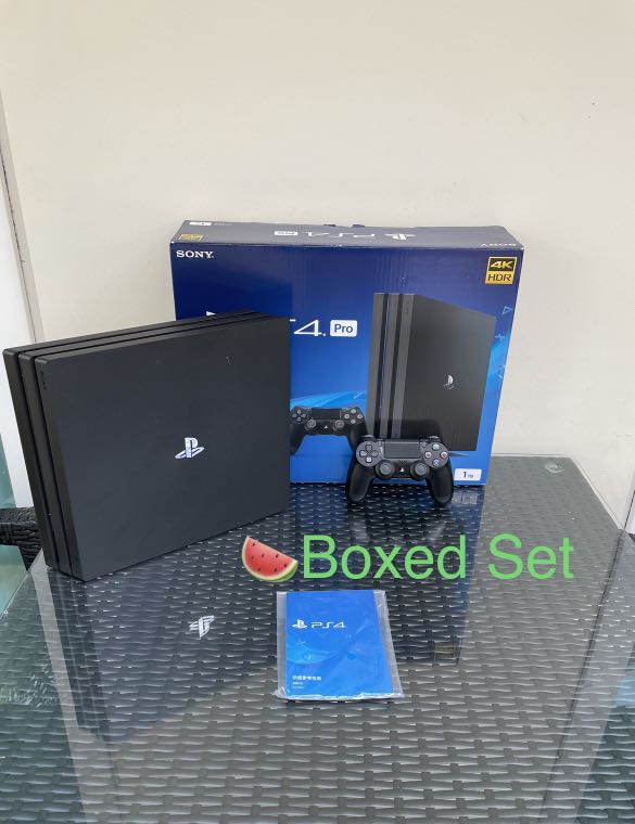 Boxed Set PlayStation 4 PS4 Pro 1TB, Video Gaming, Video Game Consoles ...
