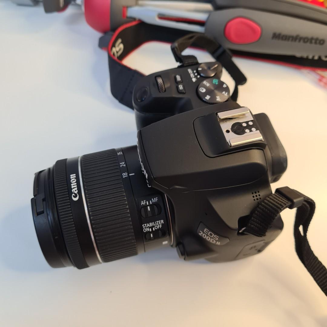 Canon EOS 200D Mark II with EF-S 18-55mm F4-5.6 IS STM DSLR Camera ...