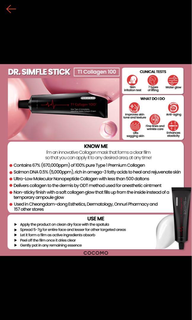 Cocomo Dr. Simfle Stick Mask, Beauty & Personal Care, Face, Face Care ...