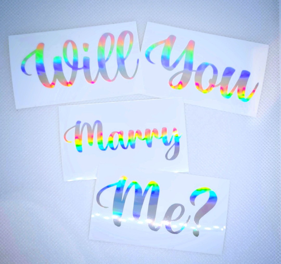 Customised Sticker for proposal, Hobbies & Toys, Stationery & Craft ...