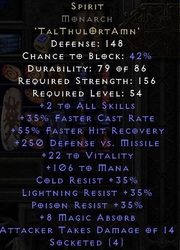 D2R | Diablo 2 Resurrected Perfect 35 FCR Spirit Shield, Video Gaming ...