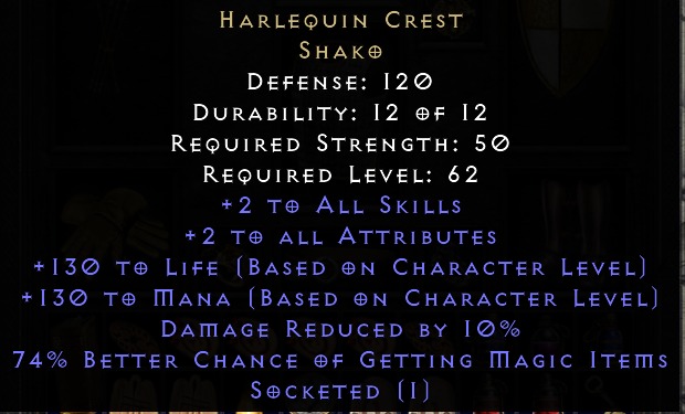 D2R | Diablo 2 Resurrected Shako Helm Perfect Topaz, Video Gaming ...