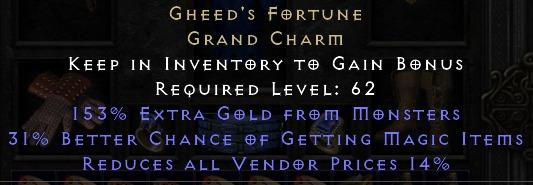 D2R | Diablo 2 Resurrected Various Magic Find Small Charm, Gheed Grand ...