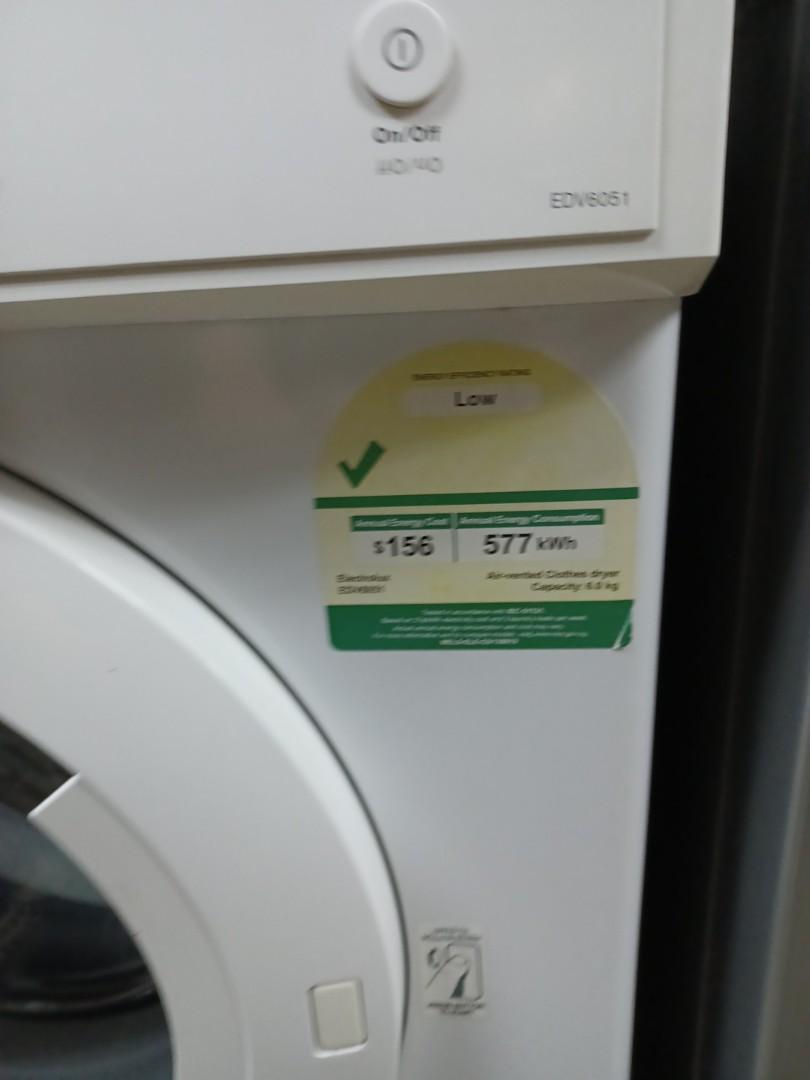 Electrolux 6kg sensor dryer warranty 2 months, TV & Home Appliances ...