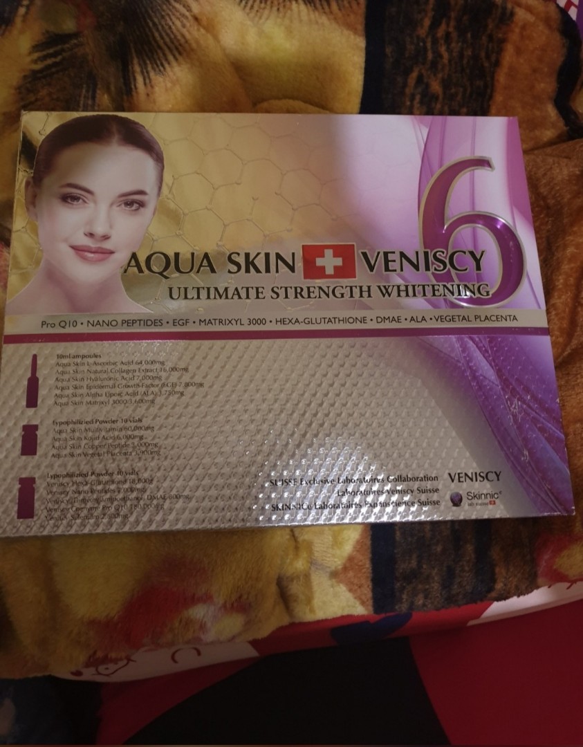 Glutathione-Vitamin C Aqua Skin Veniscy Injectables, Health & Nutrition ...