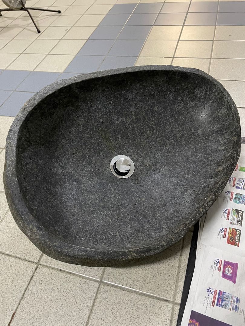 Granite stone basin, Furniture & Home Living, Bathroom & Kitchen ...