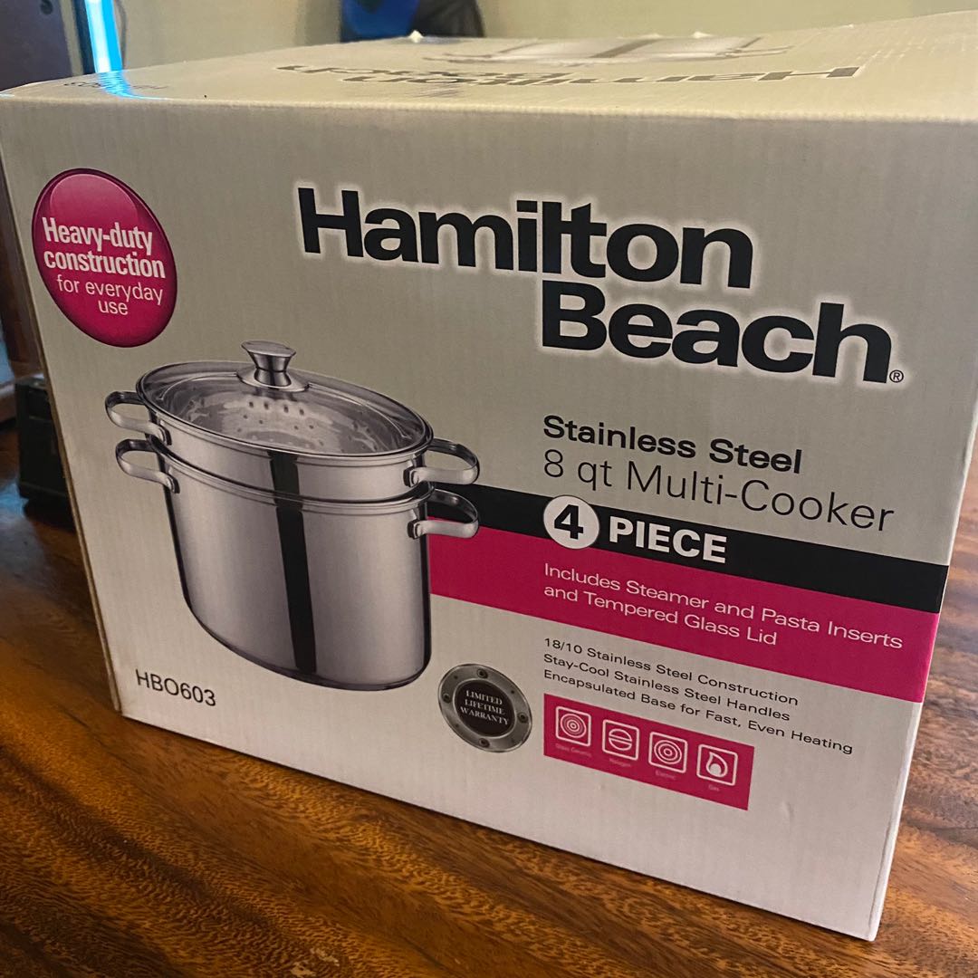 Hamilton Beach Stainless Steel 8qt Pasta Cooker and steamer., TV & Home ...
