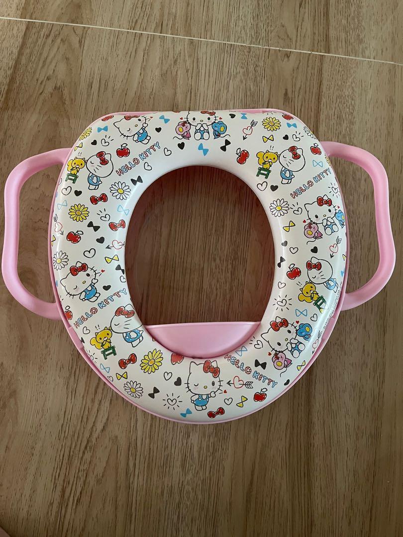 Hello Kitty kids toilet seat cover / soft potty seat with handles ...