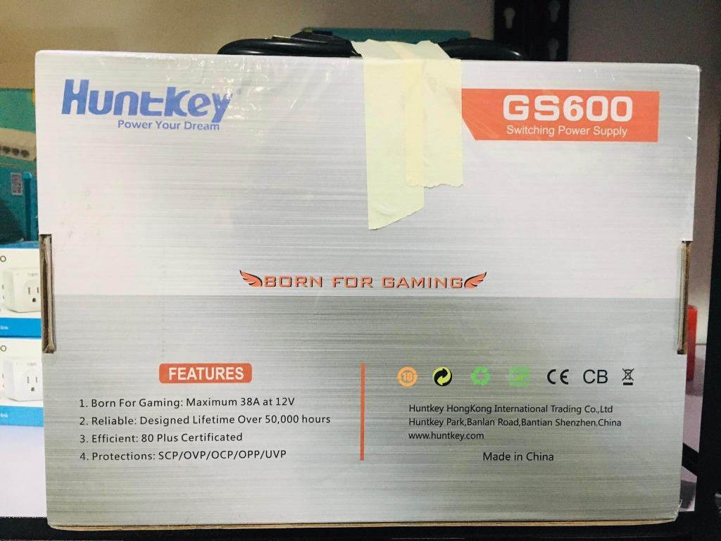 Huntkey GS Series GS 600 500 Watts Power Supply 80 Plus Certified True ...