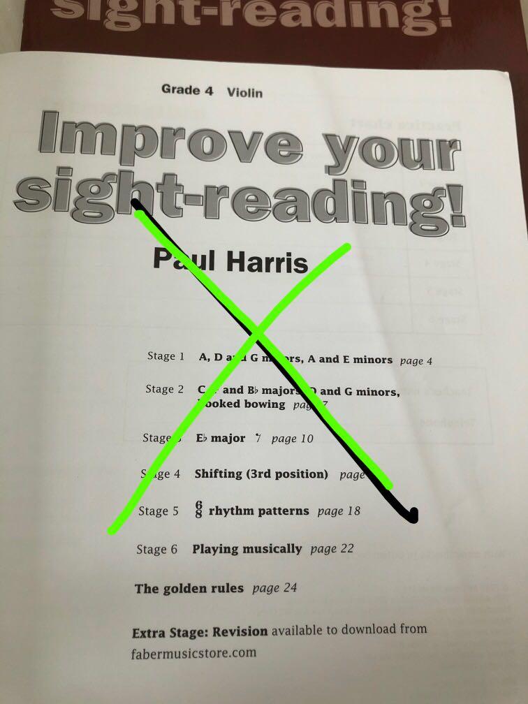 Improve your sight reading! -Violin grade 3 and 5, Hobbies & Toys ...