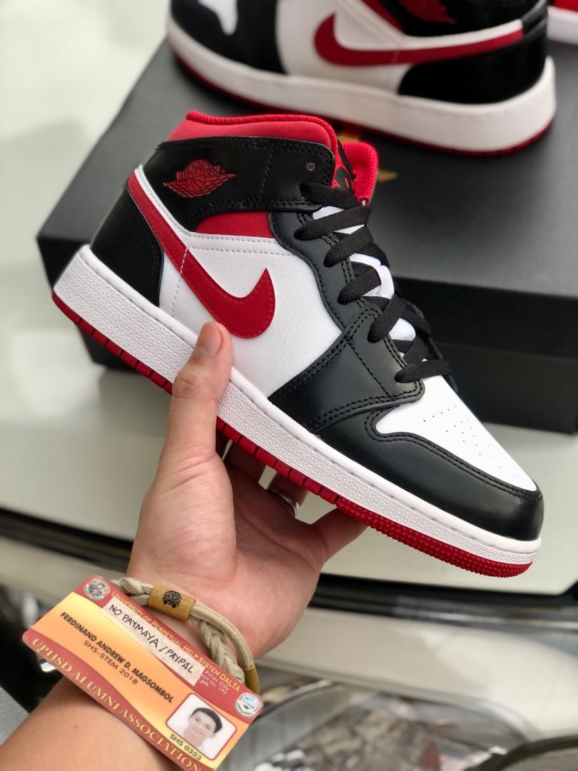 J1 Mid GymRed, Women's Fashion, Footwear, Sneakers on Carousell