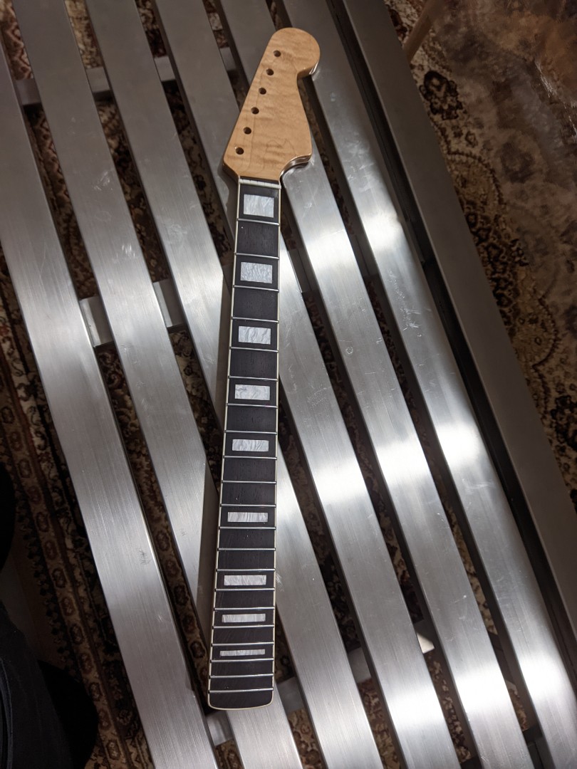 Jazzmaster spalted flame roasted maple neck, Hobbies & Toys, Music ...