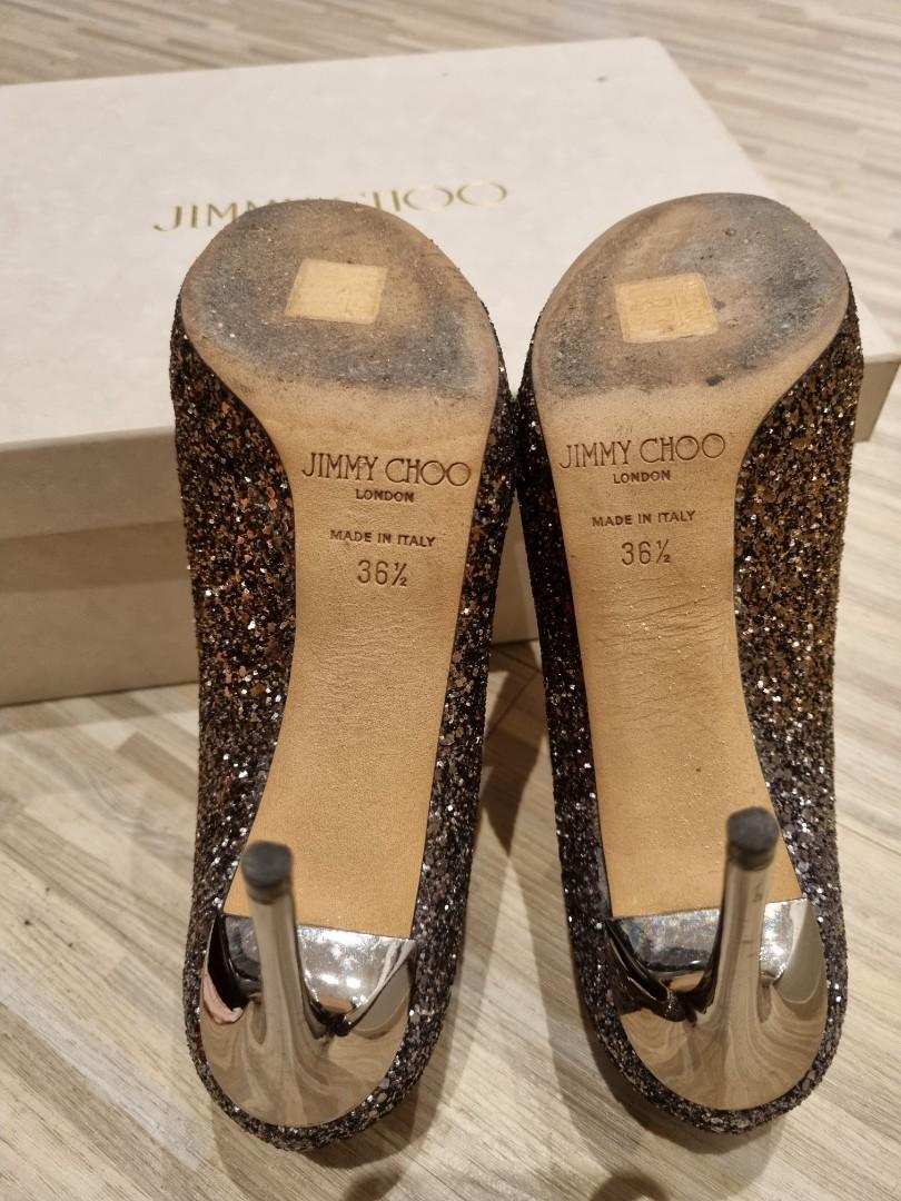 Jimmy choo Romy glitter heels, Luxury, Sneakers & Footwear on Carousell