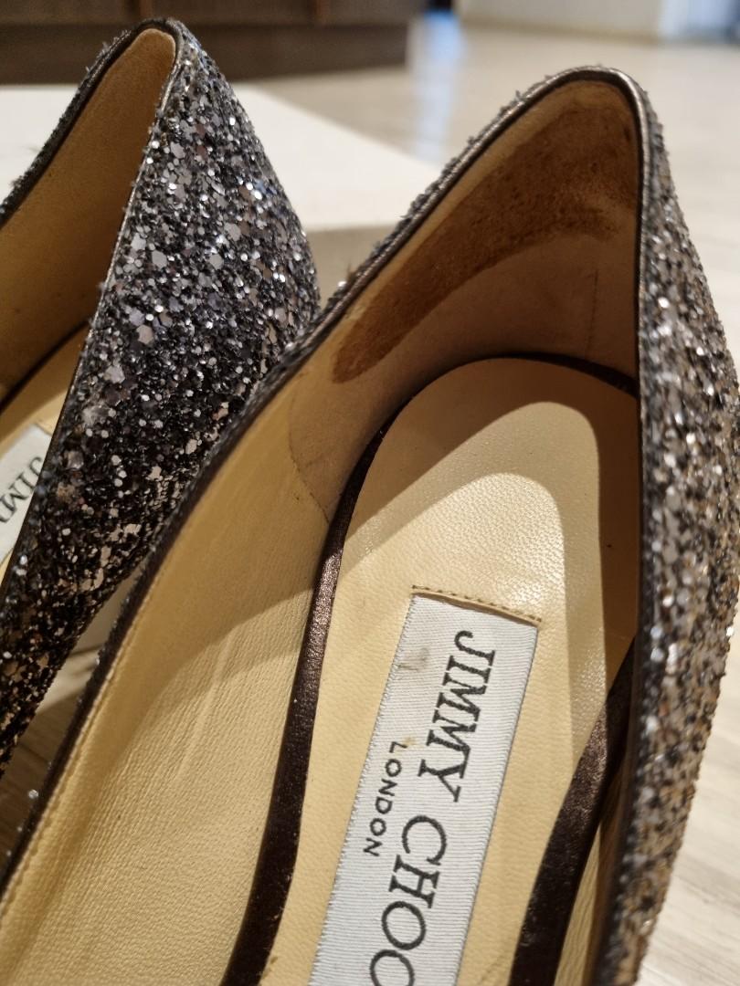 Jimmy choo Romy glitter heels, Luxury, Sneakers & Footwear on Carousell